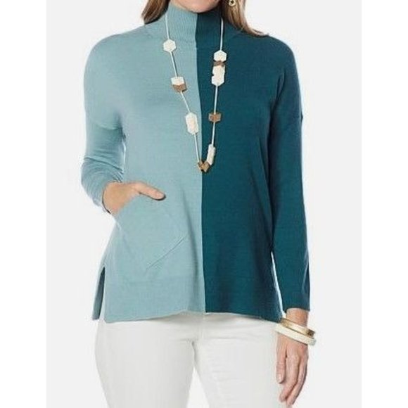 MarlaWynne | Tops | Wynne Layers Color Blocked Soft Mock Neck Top 7736 ...